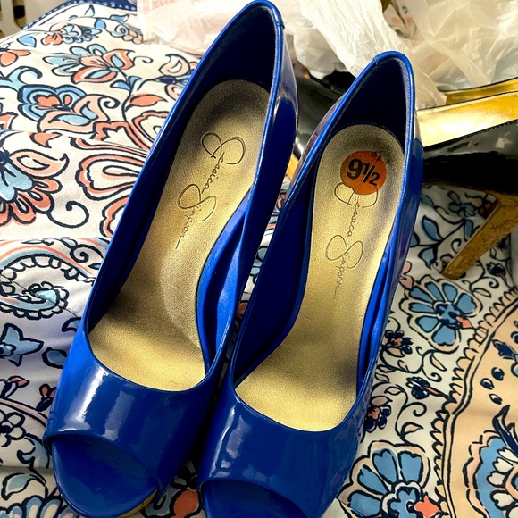 Shoes | Jessica Simpson Blue Heels So Cute For Summer | Poshmark